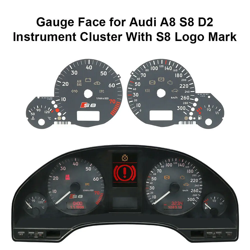 Gauge Face for Audi A8 S8 D2 Instrument Cluster - AliExpress 34