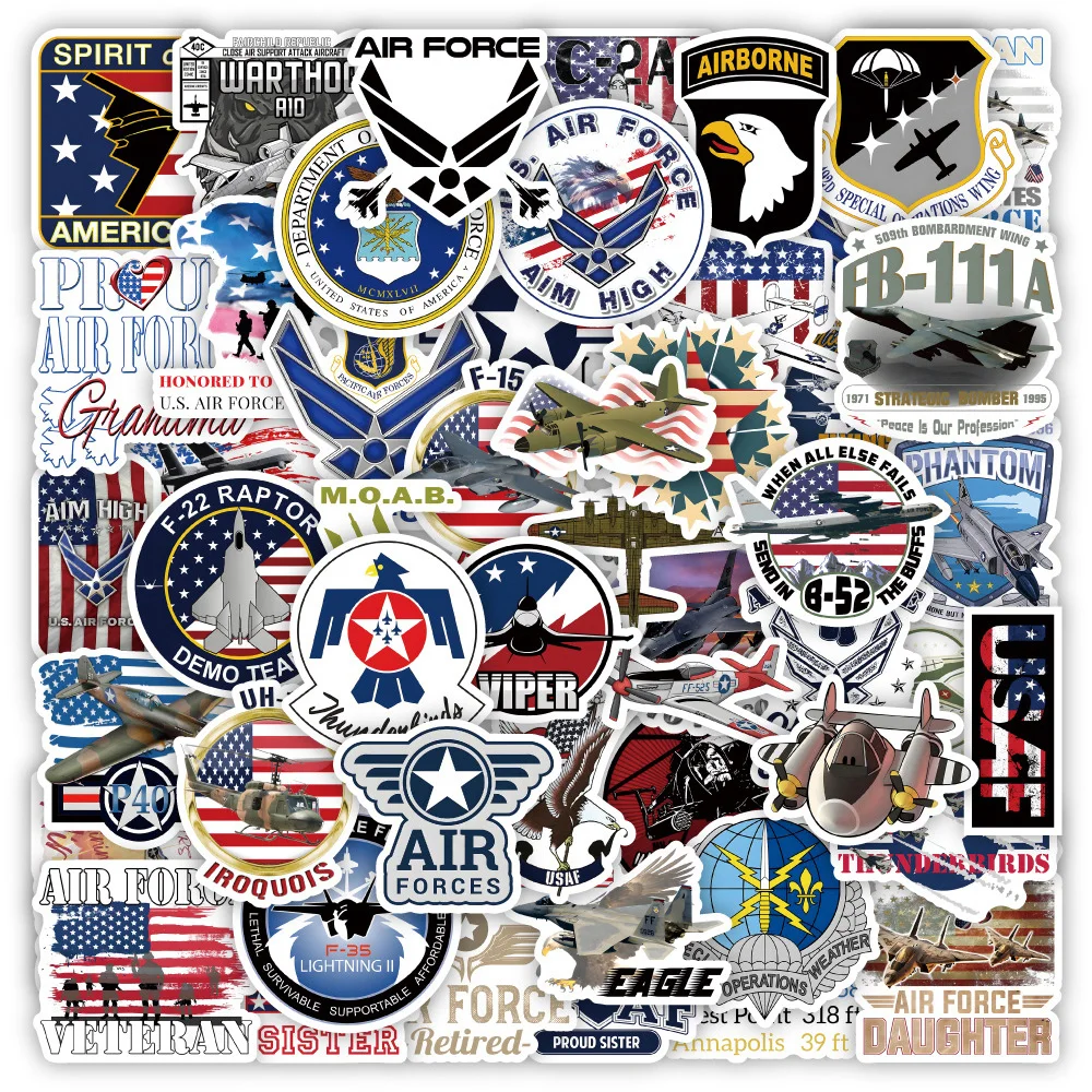 10-30-50PCS-USA-Army-Stickers-Air-Forces-Decals-Toy-Graffiti-Laptop ...