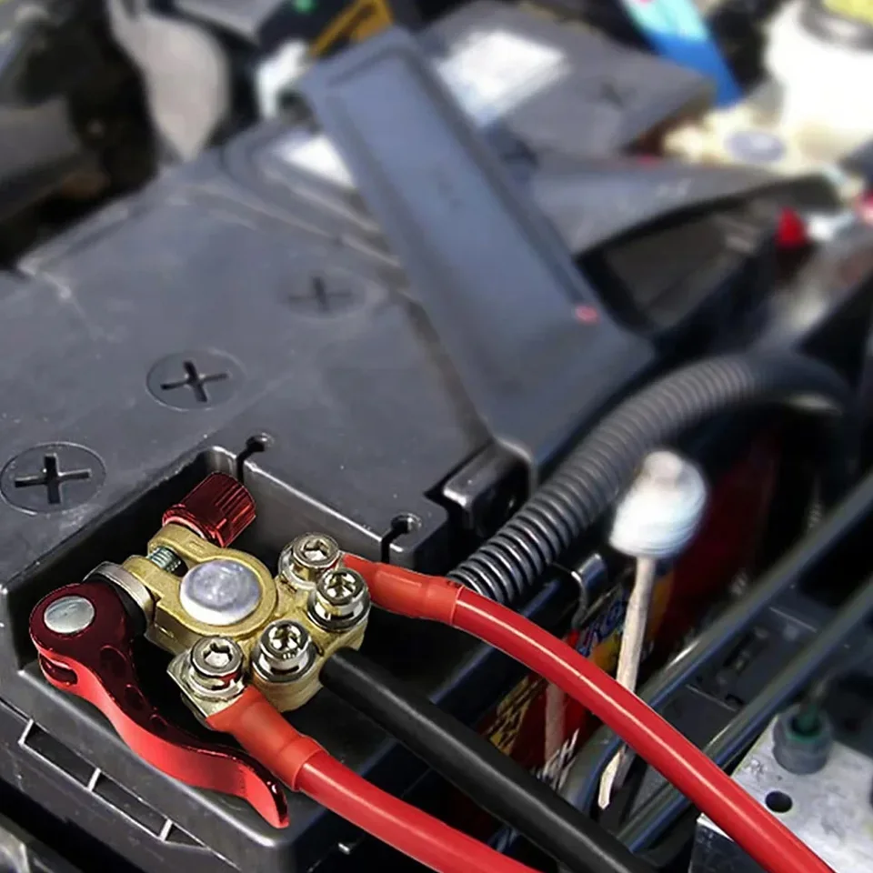 Battery Terminal Connectors, 2 Pcs 4 Way Quick Release Disconnect ...