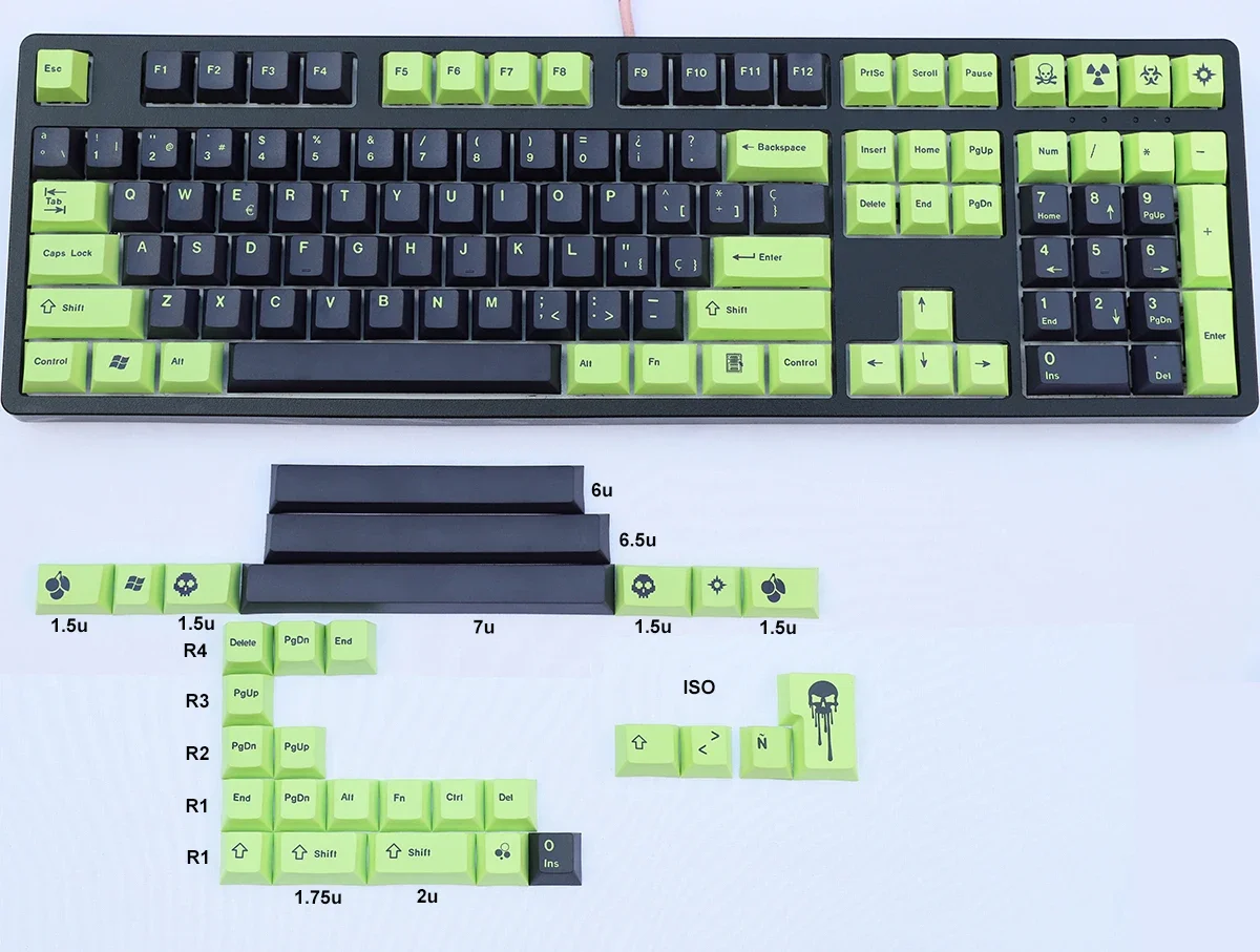 Spanish Layout Keycaps European Type ANSI ISO-ES PBT Material for ...