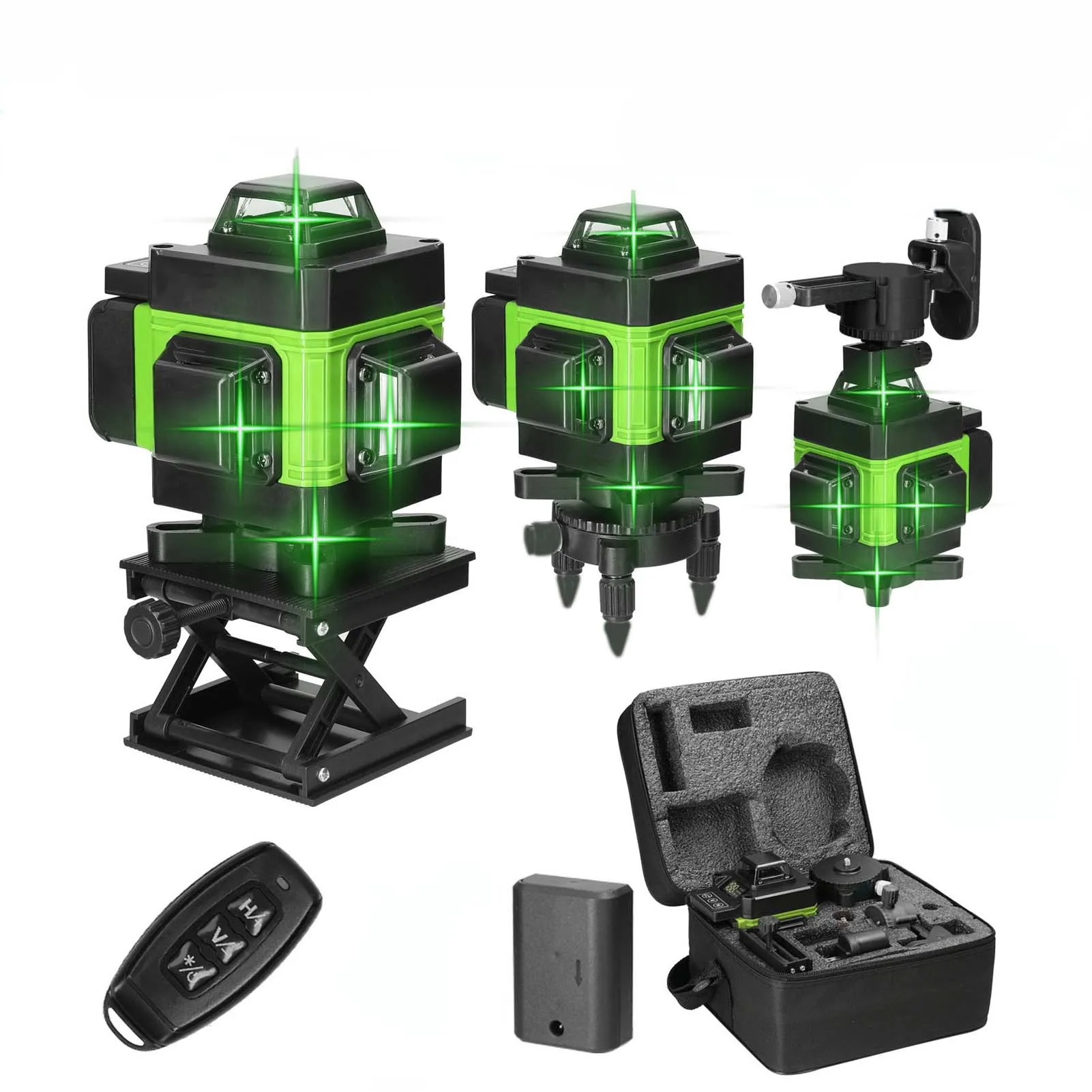 4D-16-Lines-Laser-Level-Green-Line-Self-Leveling-360-Horizontal-And ...