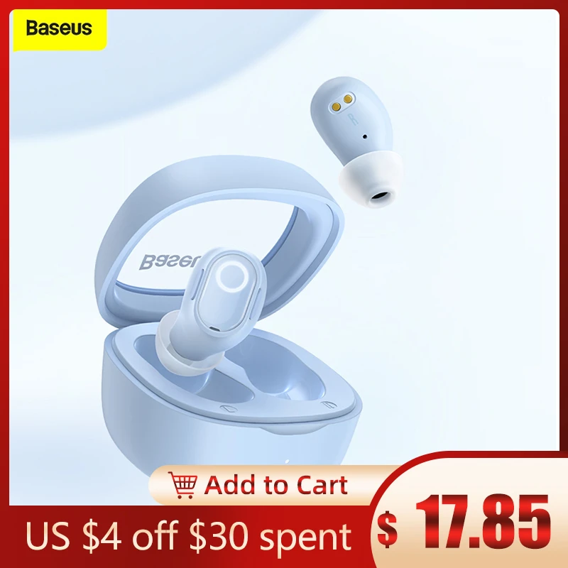 Baseus Wm02 Tws Bluetooth Earphones Earbud Wireless 5.3 Bluetooth ...