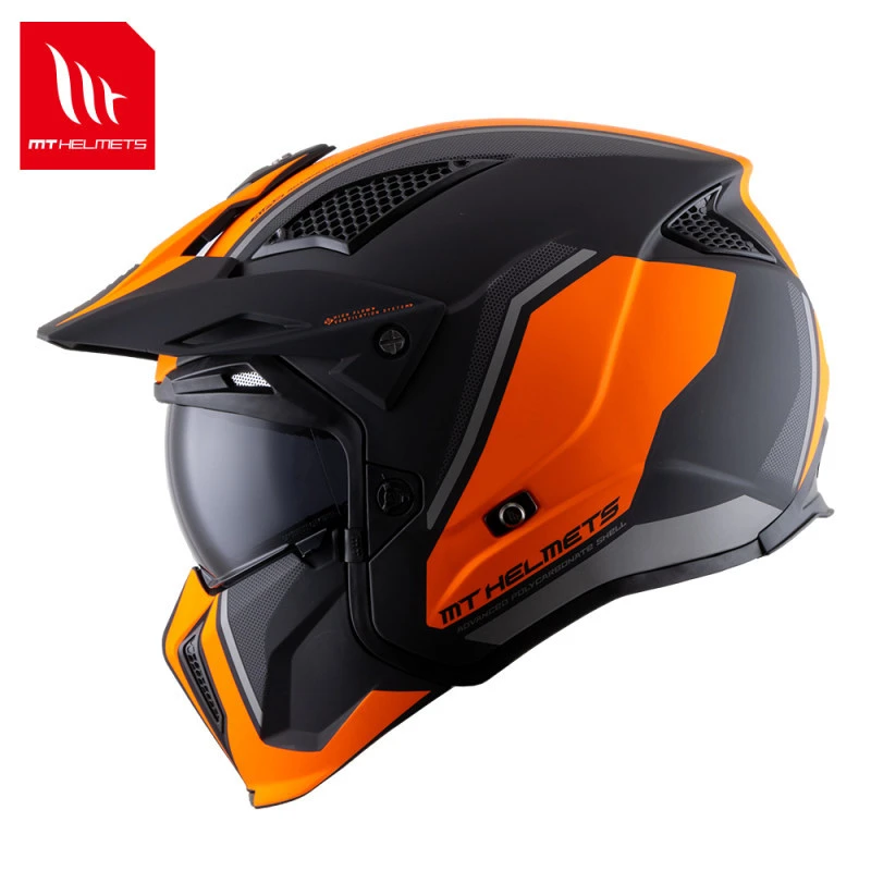 Mt Motorcycle Modular Full Face Helmet Detachable Chin Motocross Racing ...