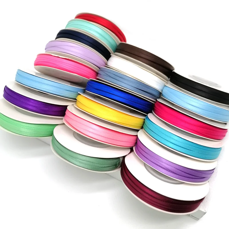 3mm 6mm 9mm 13mm 16mm Satin Ribbon 100% Polyester High Quality Double ...