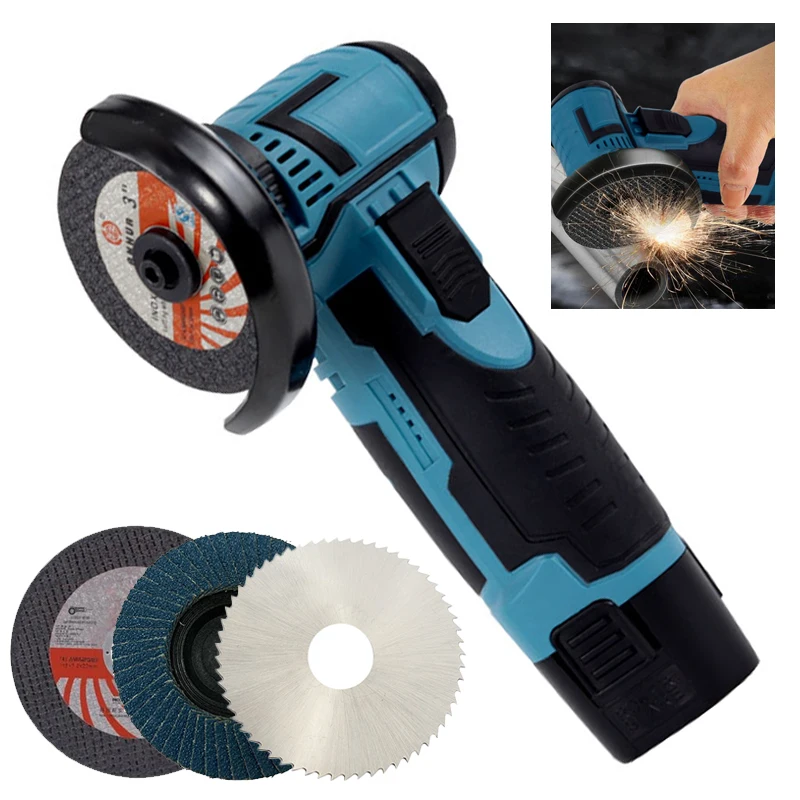 12V-Brushless-Angle-Grinder-2PCS-Rechargeable-Lithium-Battery-500W ...