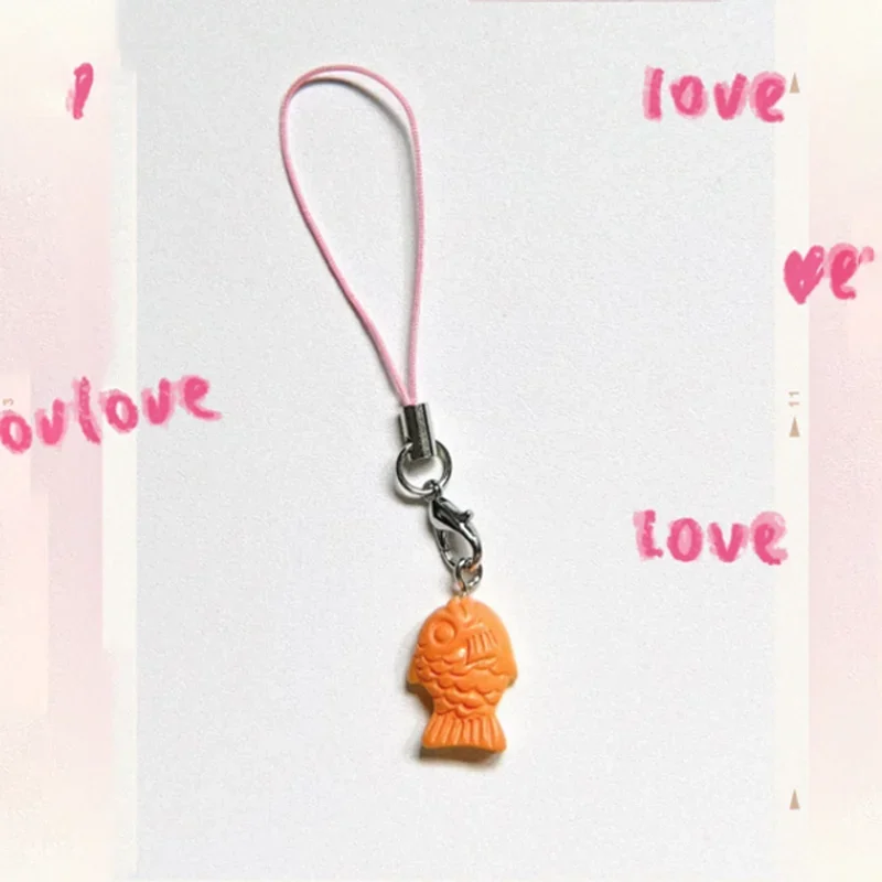 Taiyaki cute fish cake small phone charm | keyring trinket gift mascot ...