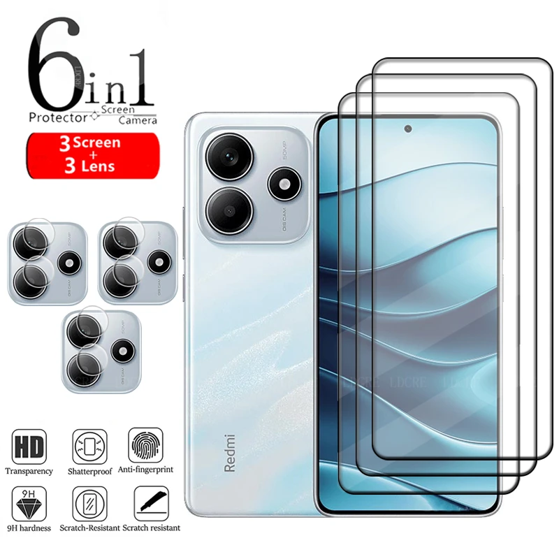 6in1 Cover Glass For Xiaomi Redmi Note 14 Glass Redmi Note 14 5G ...