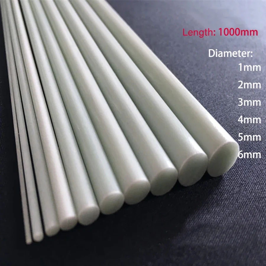 20pcs-1000mm-High-Quality-Strong-Resilient-White-Fiberglass-Rod-For ...