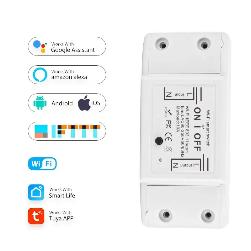 WIFI-Switch-Smart-Home-Automation-Relay-Module-Tuya-Timing-Wireless-Remote-Control-DIY-Light ...