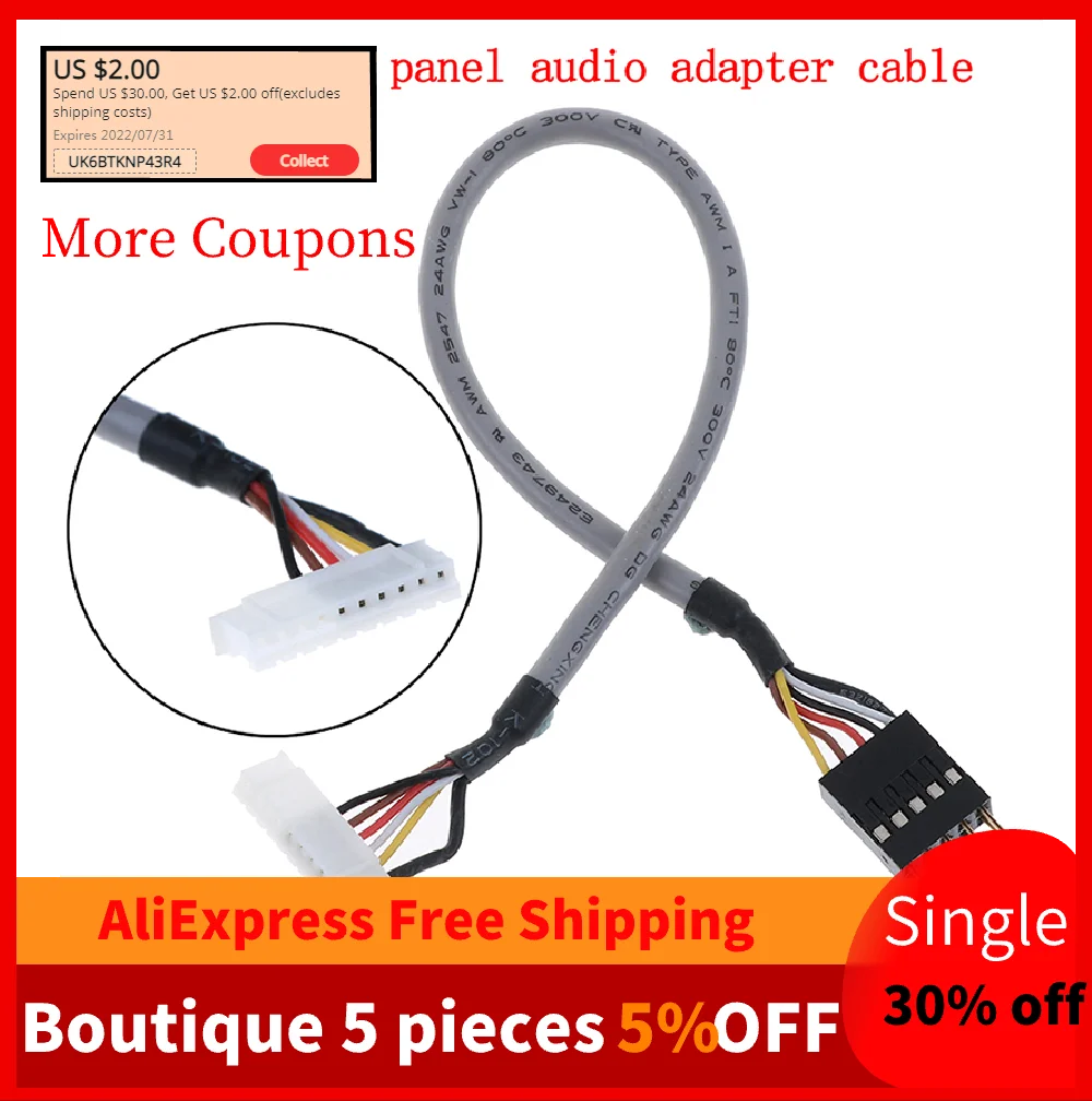 JETTING-Front-Panel-Audio-Adapter-Cable-For-Creative-Sound-Card-SB0460 ...