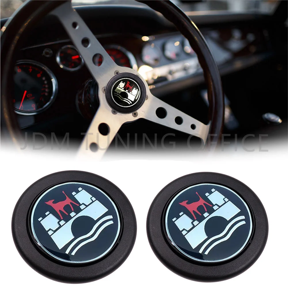 JDM Plastic Car Racing Steering Wheel Horn Button With LOGO Modified ...