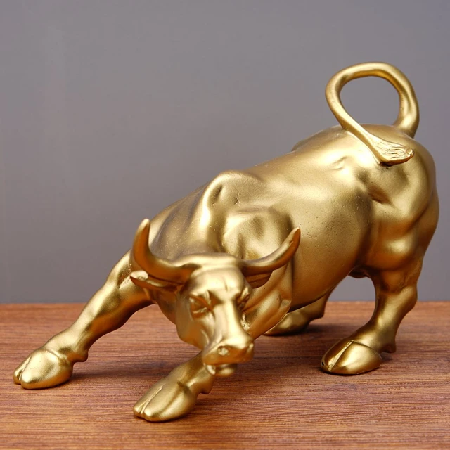 Wall Street Bull Desktop Statue