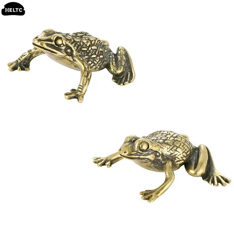 Lucky Rich Copper Toads Frog Golden Toad Animal Solid Copper Statue ...