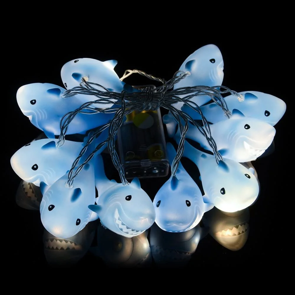 USB/ Battery Powered Shark String Light Waterproof Shark Fairy Light ...
