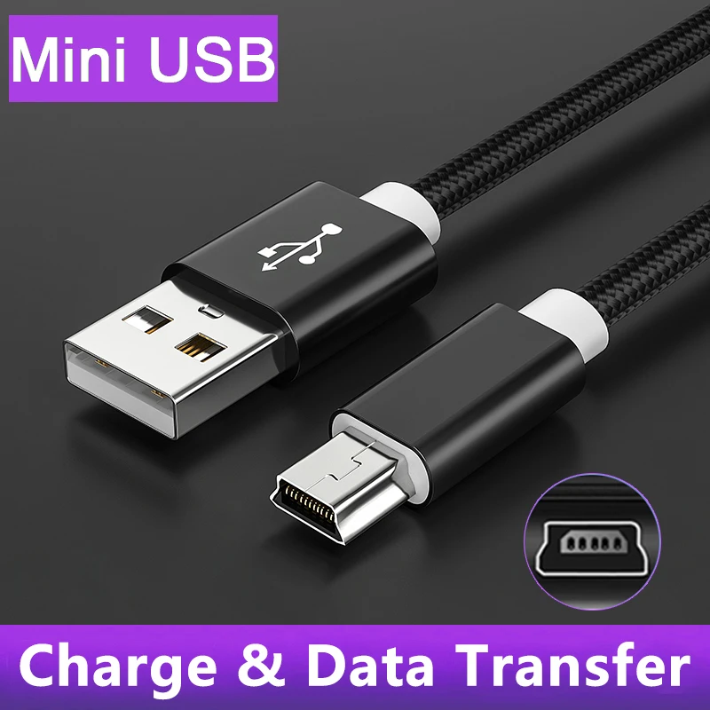 Mini-USB-Type-A-Male-to-Mini-USB-Charge-Data-Cord-For-Hero-3-PS3 ...
