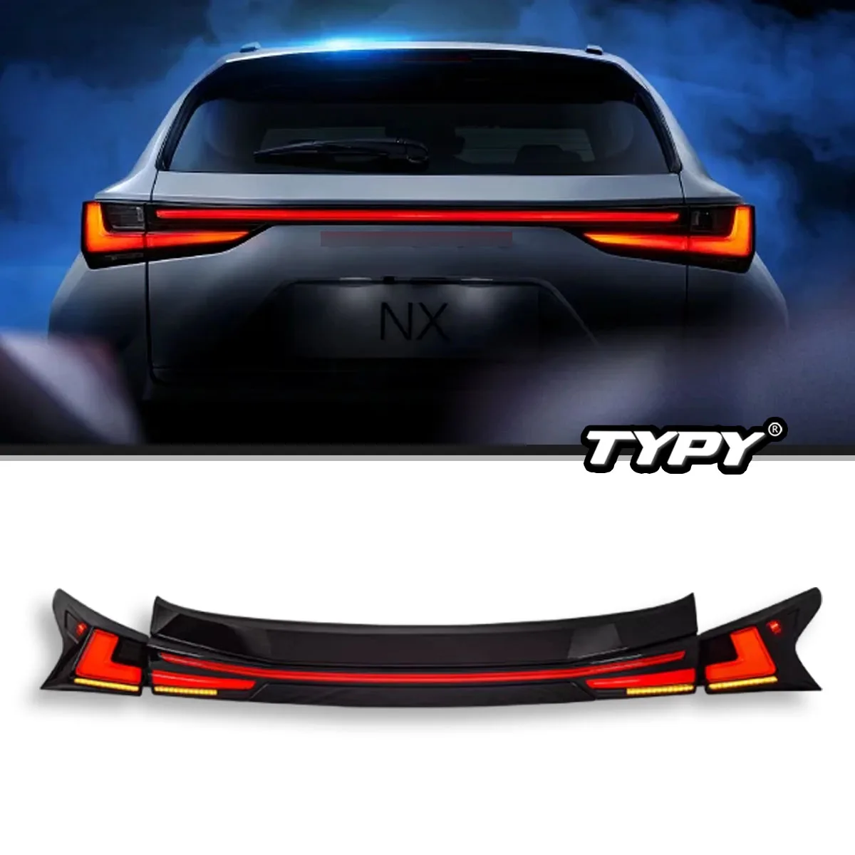 TYPY-Car-Lights-For-LEXUS-NX-Taillight-2014-2020-LED-Through-Tail-Lamp ...