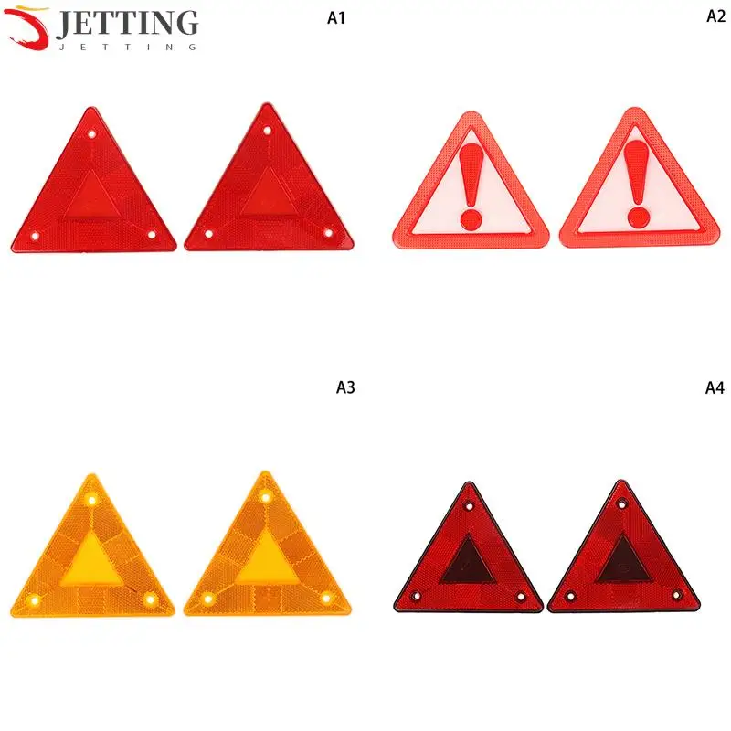 2pcs-Triangle-Warning-Reflector-Truck-Plate-Rear-Light-Safety ...