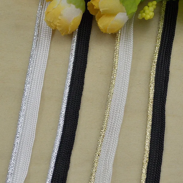 5Meters-Glitter-Gold-Edge-Sewing-Ribbon-Bias-Piping-Cord-Rope-For-DIY ...