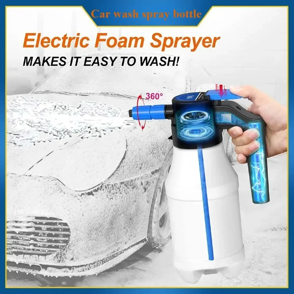 1.5L DIY Electric Foam Sprayer Foaming Pump Sprayer USB Rechargeable ...