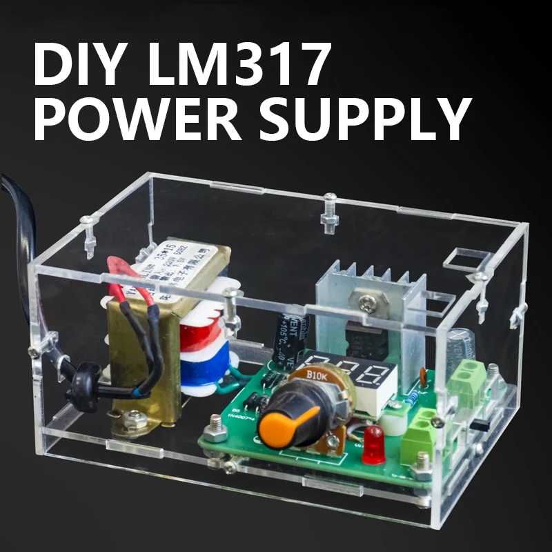 LM317 Adjustable DC Regulated Power Supply DIY Kit for Learning to Make ...
