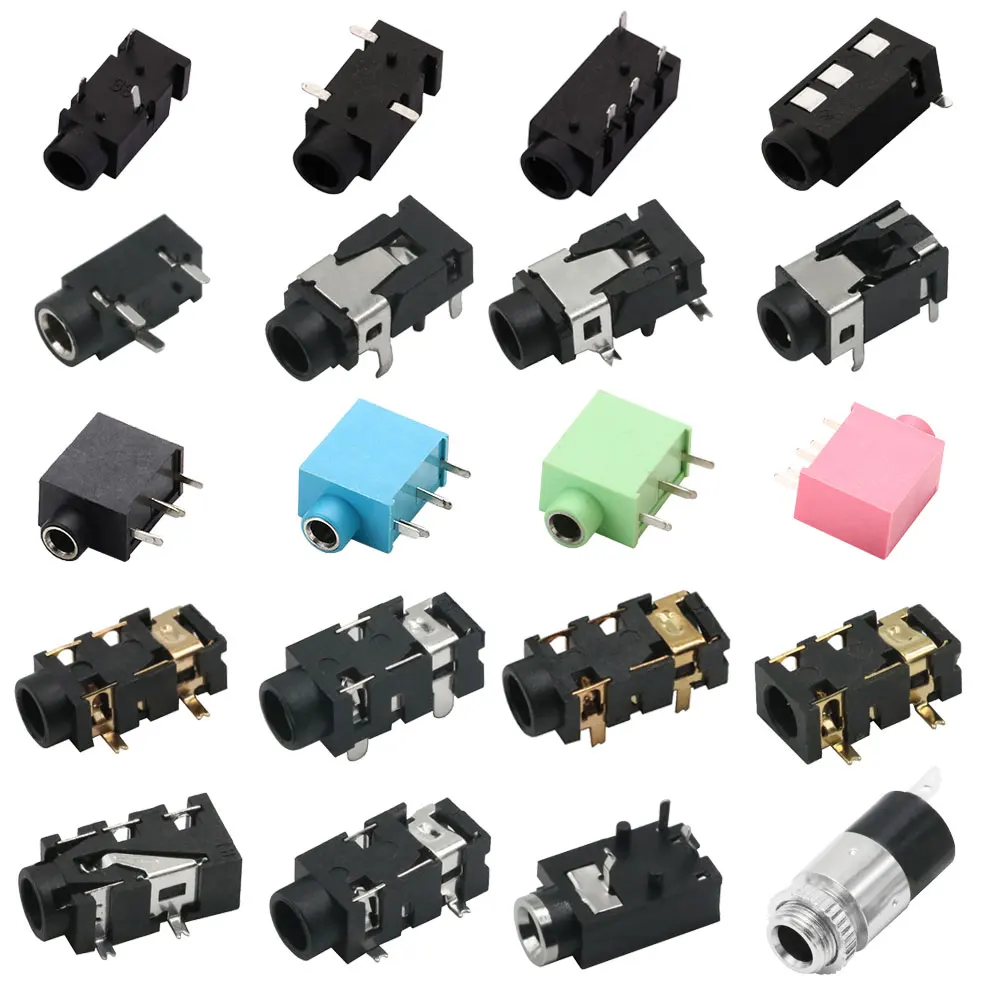 3-5MM-Headphone-Jack-Audio-Video-Female-Dual-Channel-Stereo-Jack-Socket ...