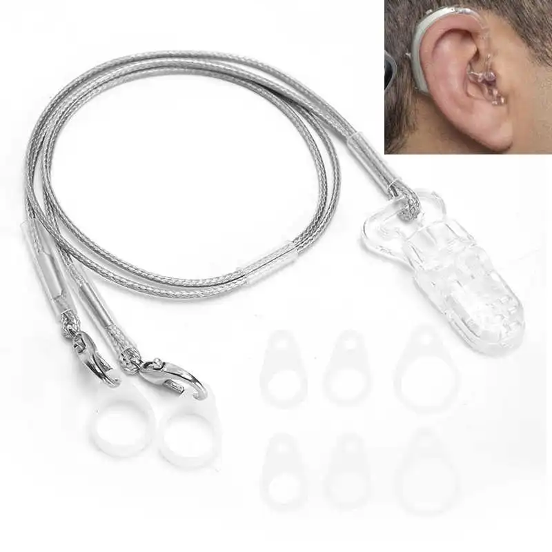 Hearing Aid Anti-Lost Lanyard Safety Behind The Ear Aids Accessory Clip ...