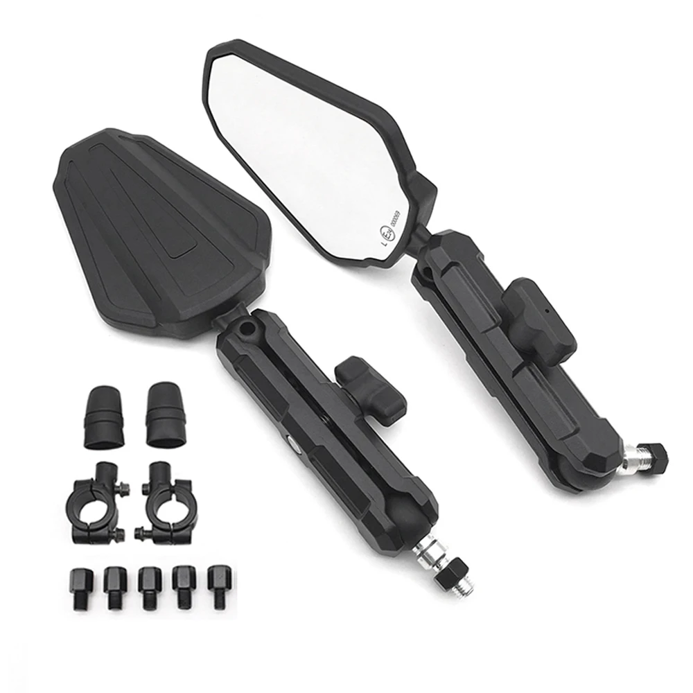 Folding-Motorcycle-Rearview-Mirrors-Off-Road-Adv-Wide-Side-Mirrors-For ...
