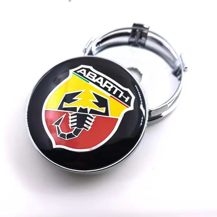 4 pçs 56mm 60mm abarth centro da roda do carro hub tampa aro emblema ...