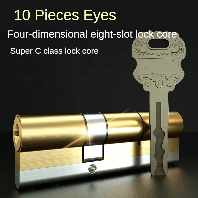 10Pcs-Keys-Lock-Cylinder-Super-C-class-Copper-lock-Door-lock-core ...