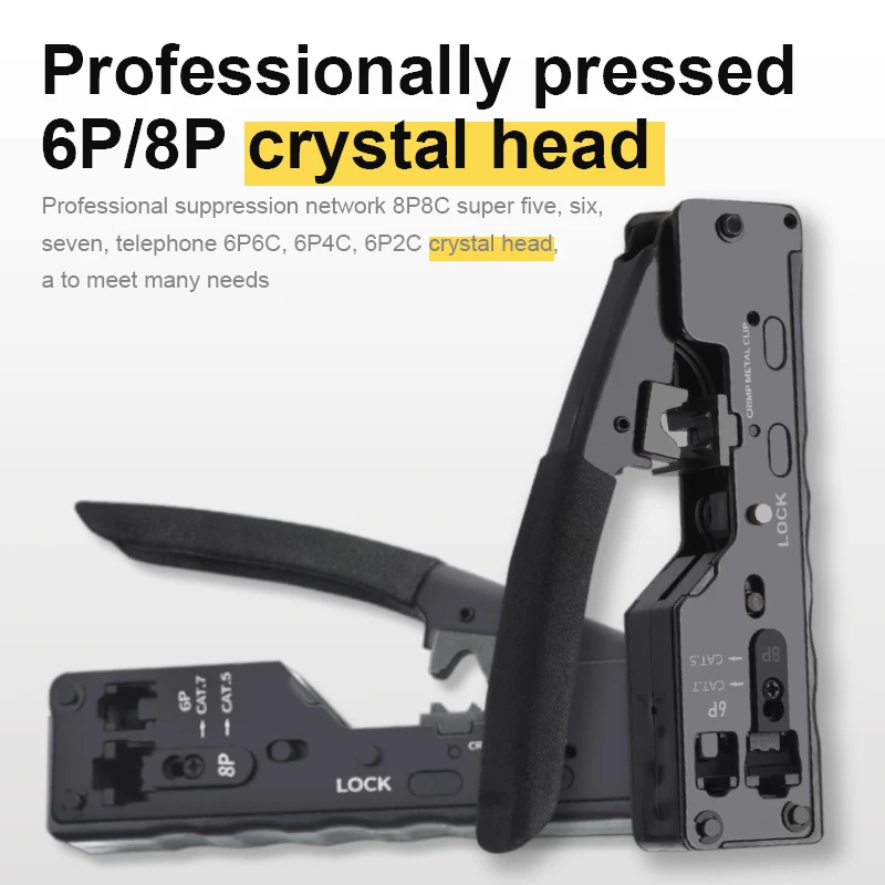 Rj45 Cat7 Crimping Tools Pliers Network Cat6 Cat5 Cable Crimper Wire ...