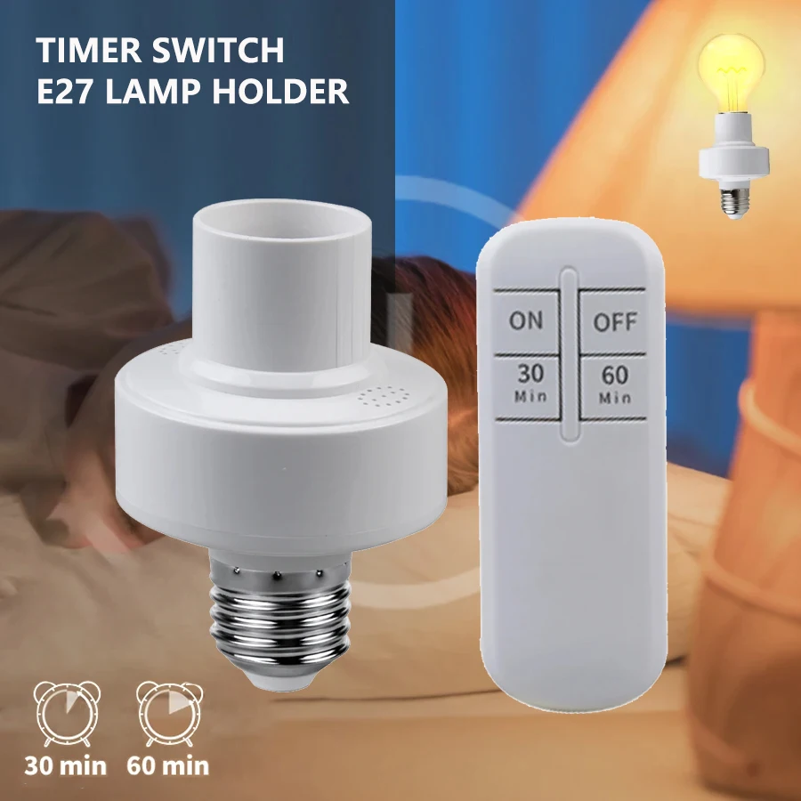 E27-Light-Bulb-Socket-Lamp-Bases-With-Smart-Timer-Switch-Wireless ...