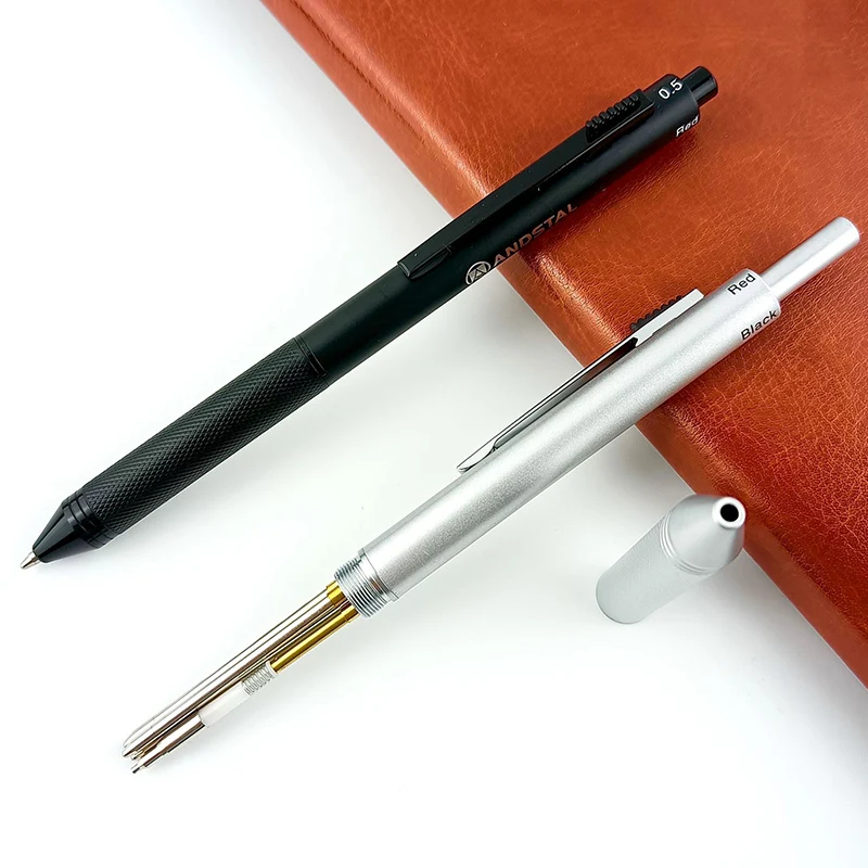 Stylo en métal multicolore 4 en 1 avec 3 couleurs recharge et stylo ...