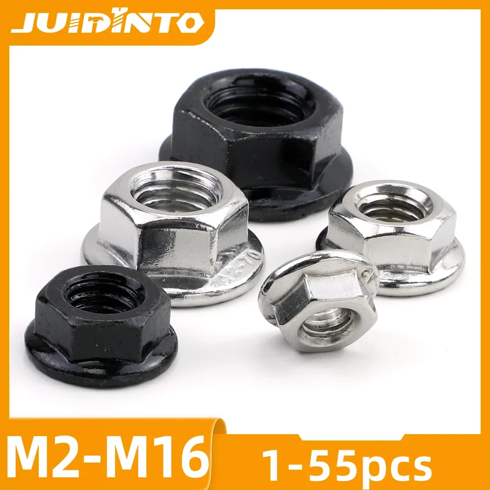 JUIDINTO-1-55pcs-dado-flangiato-esagonale-M3-M4-M5-M6-M8-M10-M12-dado ...