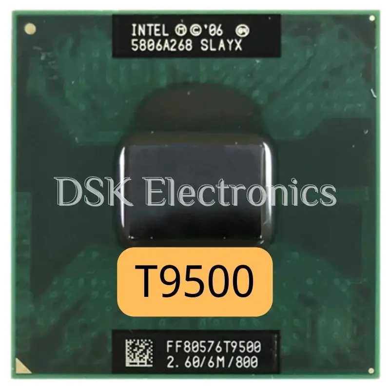 인텔 코어 2 듀오 t9500 노트북 프로세서 6M 캐시 2.6GHz 800 듀얼 코어 노트북 cpu, 965 칩셋용 ...