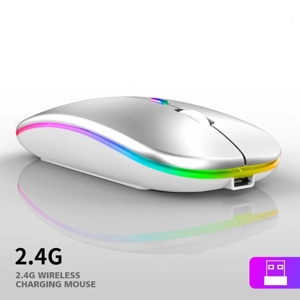 Tablet-Phone-Computer-Wireless-Mouse-Charging-Luminous-2-4G-USB ...
