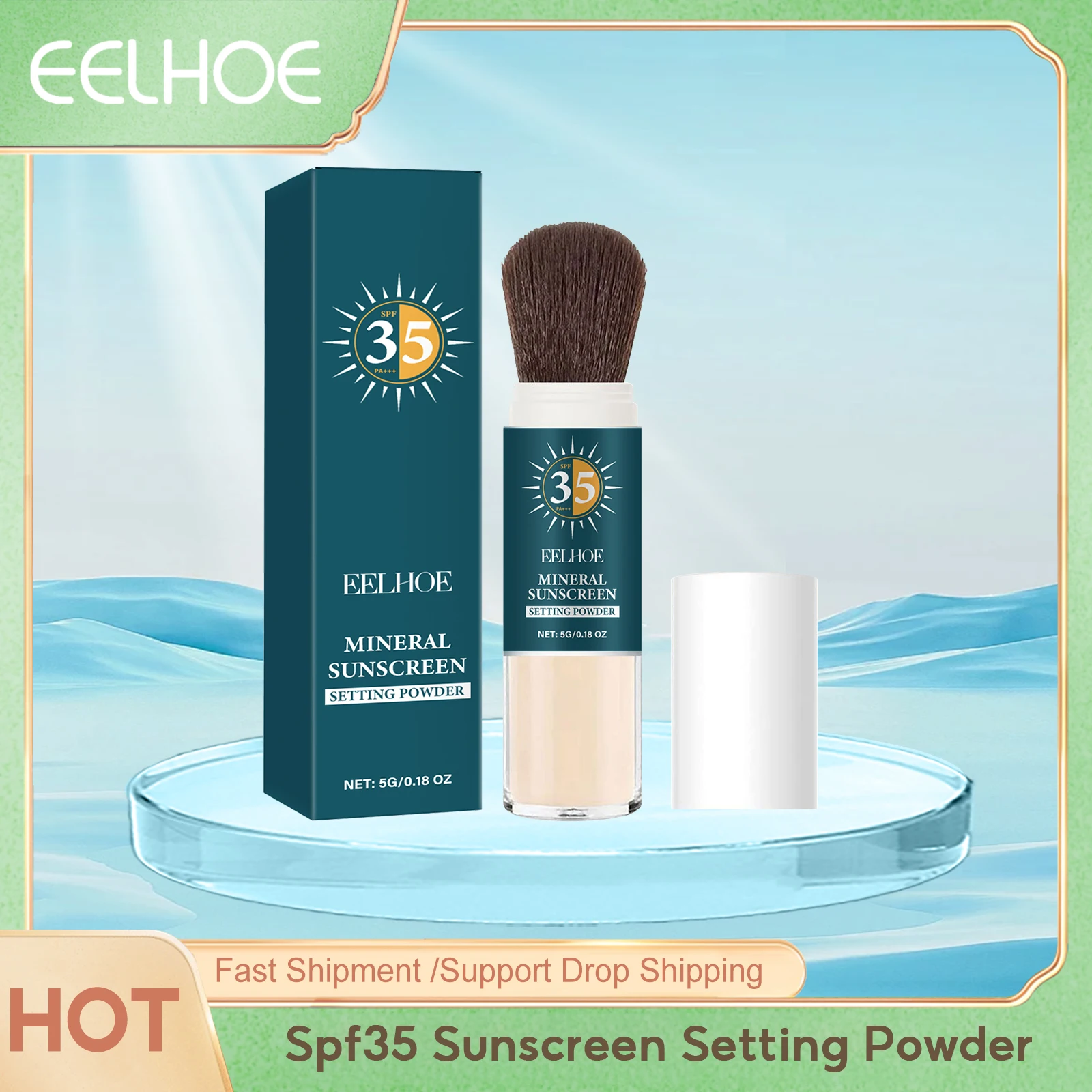 Eelhoe Spf35 Sunscreen Setting Powder Refreshing Quick Fixer Oil ...