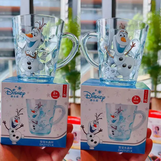 Disney Elsa Cartoon Glass Water Cup Coffee Milk Gargle Kawaii Anime ...