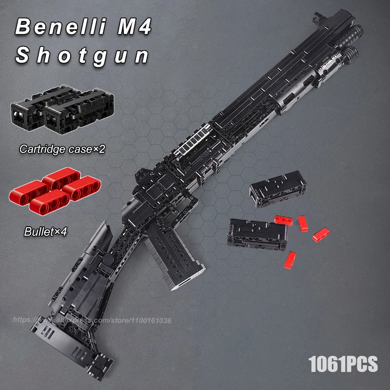 Italy-Benelli-M4-Shotguns-Army-Weapons-Technical-Building-Blocks-Model ...