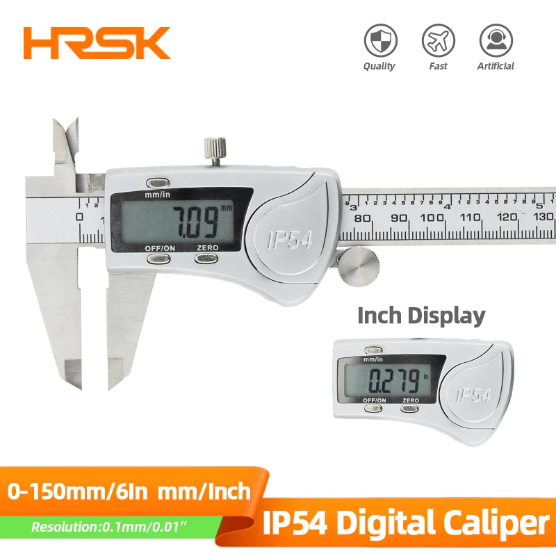 Ip54 Digital Caliper Gauge Stainless Steel Electronic Metal Ruler Vernier Calipers Micrometer ...