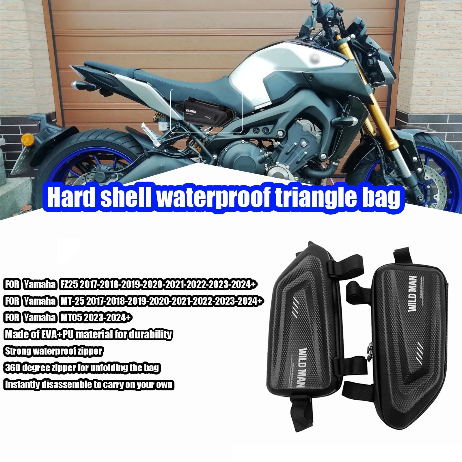FÜR FZ25 MT-25 MT05 Motorrad modifizierte Seitentasche wasserdichte ...