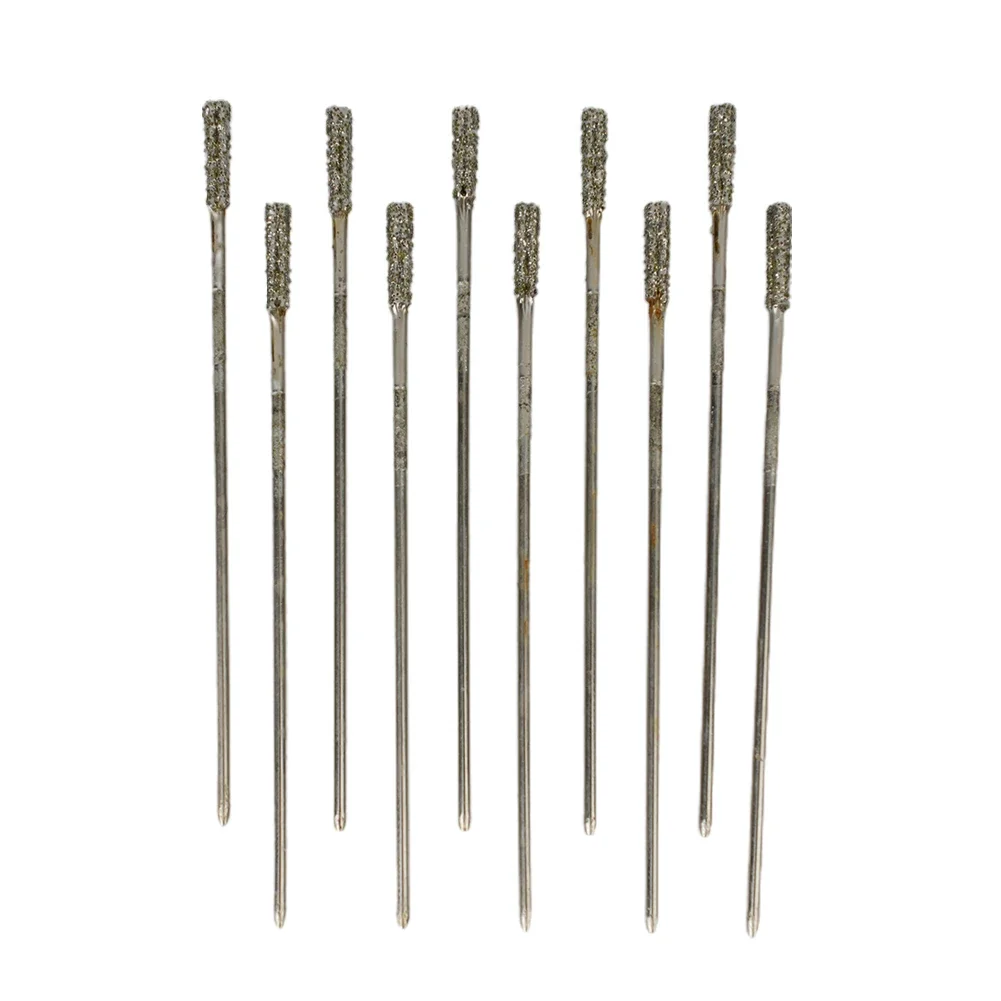10/12pcs 1.3mm Diamond Coated Tipped Drill Bits Fits Tile Stone Glass ...
