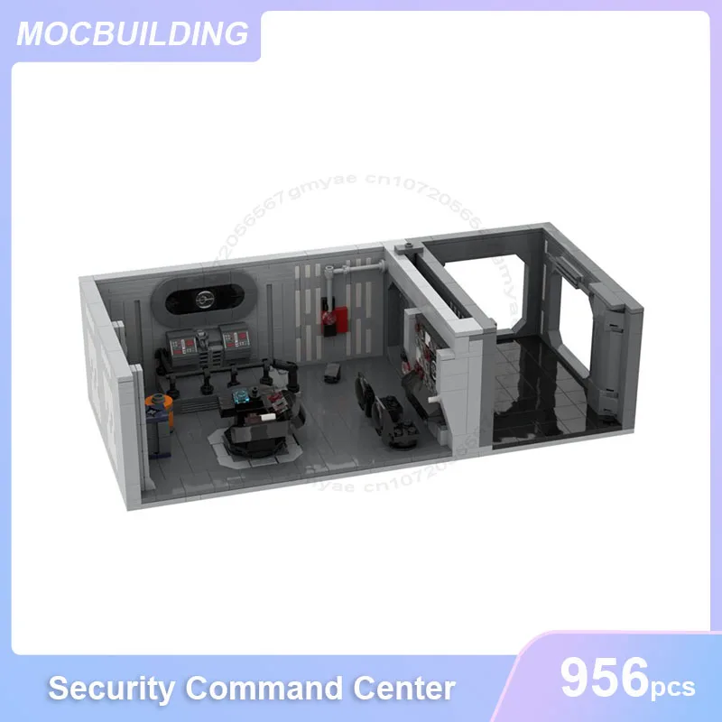 Security Command Center with Hallway MOC Building Blocks DIY Assemble ...