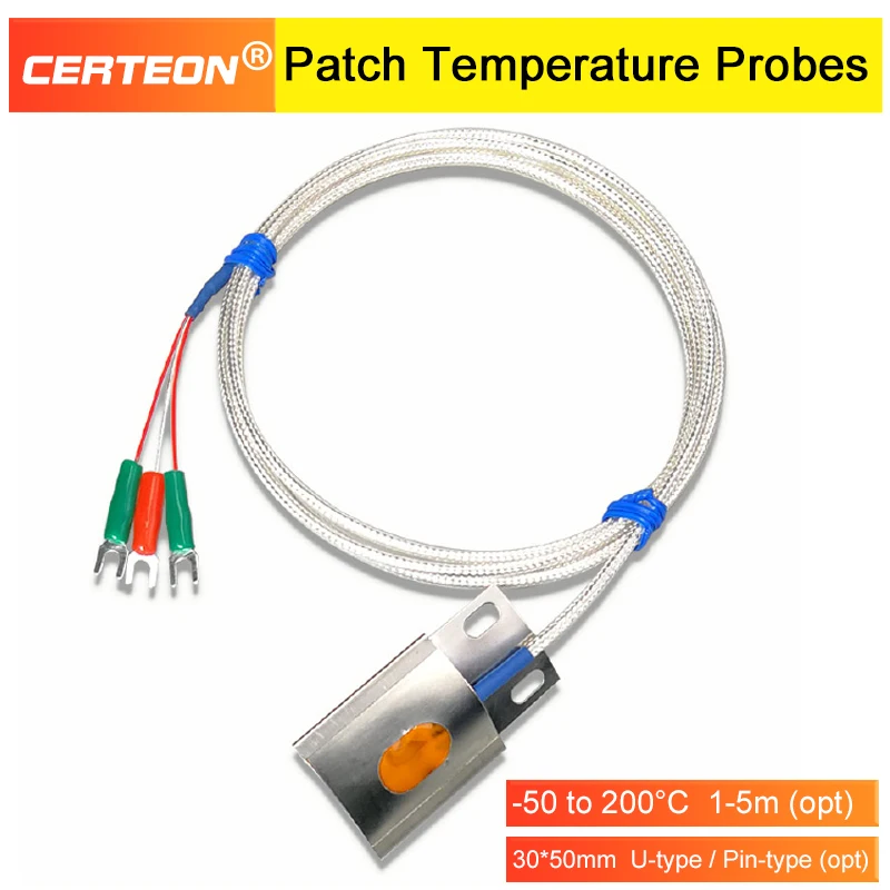 PT100 Temperature Sensor Pipe Surface Mount Probe Platinum Resistance ...