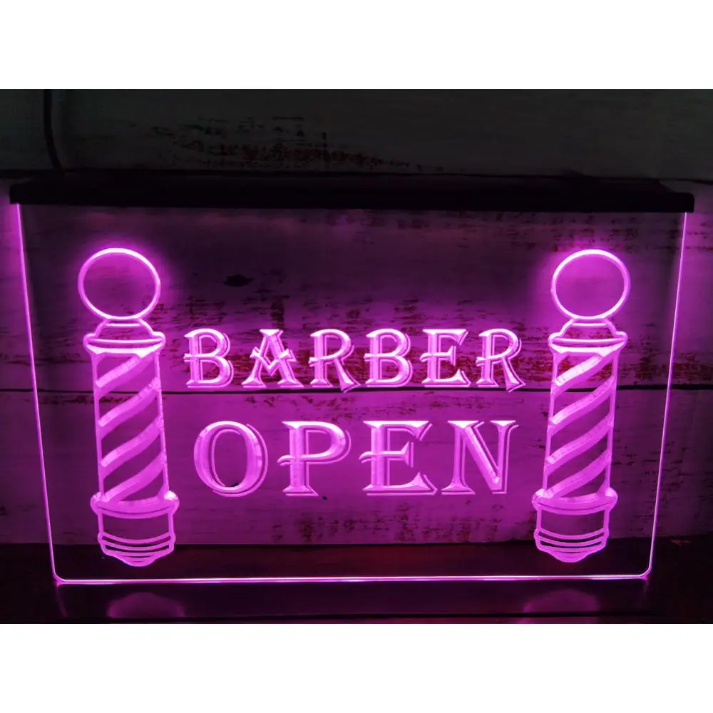 Barber-Poles-Display-Hair-Cut-LED-Neon-Sign-3D-Carving-Wall-Art-for ...