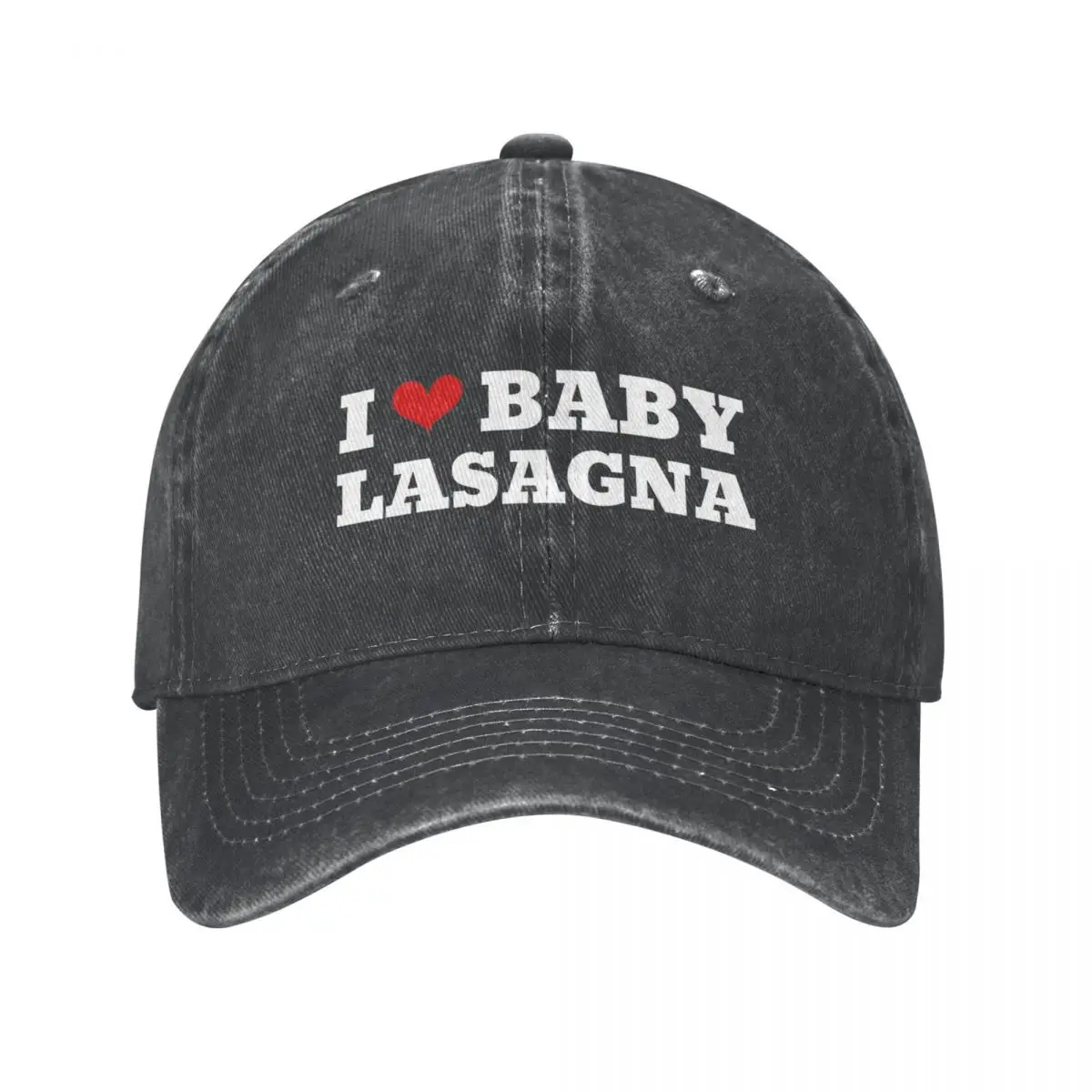 I-Love-Baby-Lasagna-Men-Women-Baseball-Cap-Distressed-Denim-Caps-Hat ...