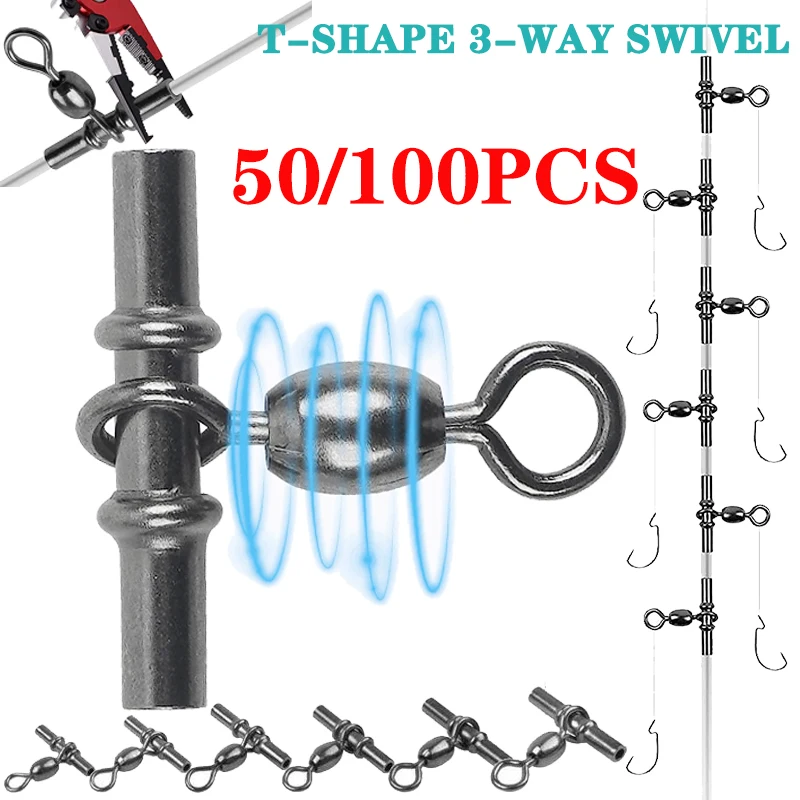 Fishing-Cross-Line-3-Way-Swivel-T-Shape-Sleeve-Swivels-for-Deep-Drop ...