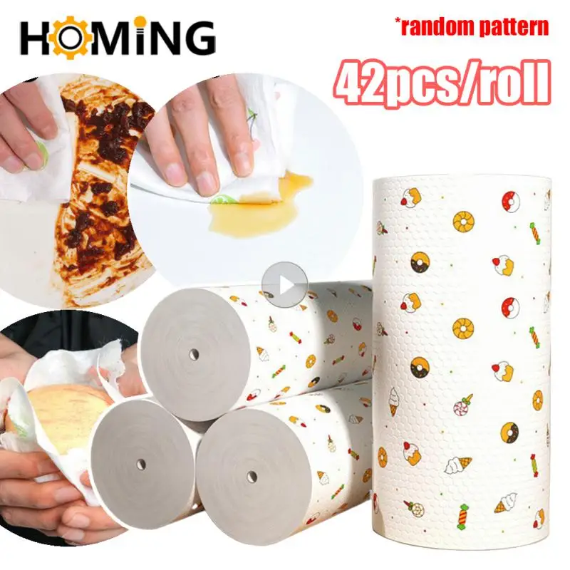 Large Disposable Rags Thickened Non-woven Dishcloths Rag Home Kitchen ...