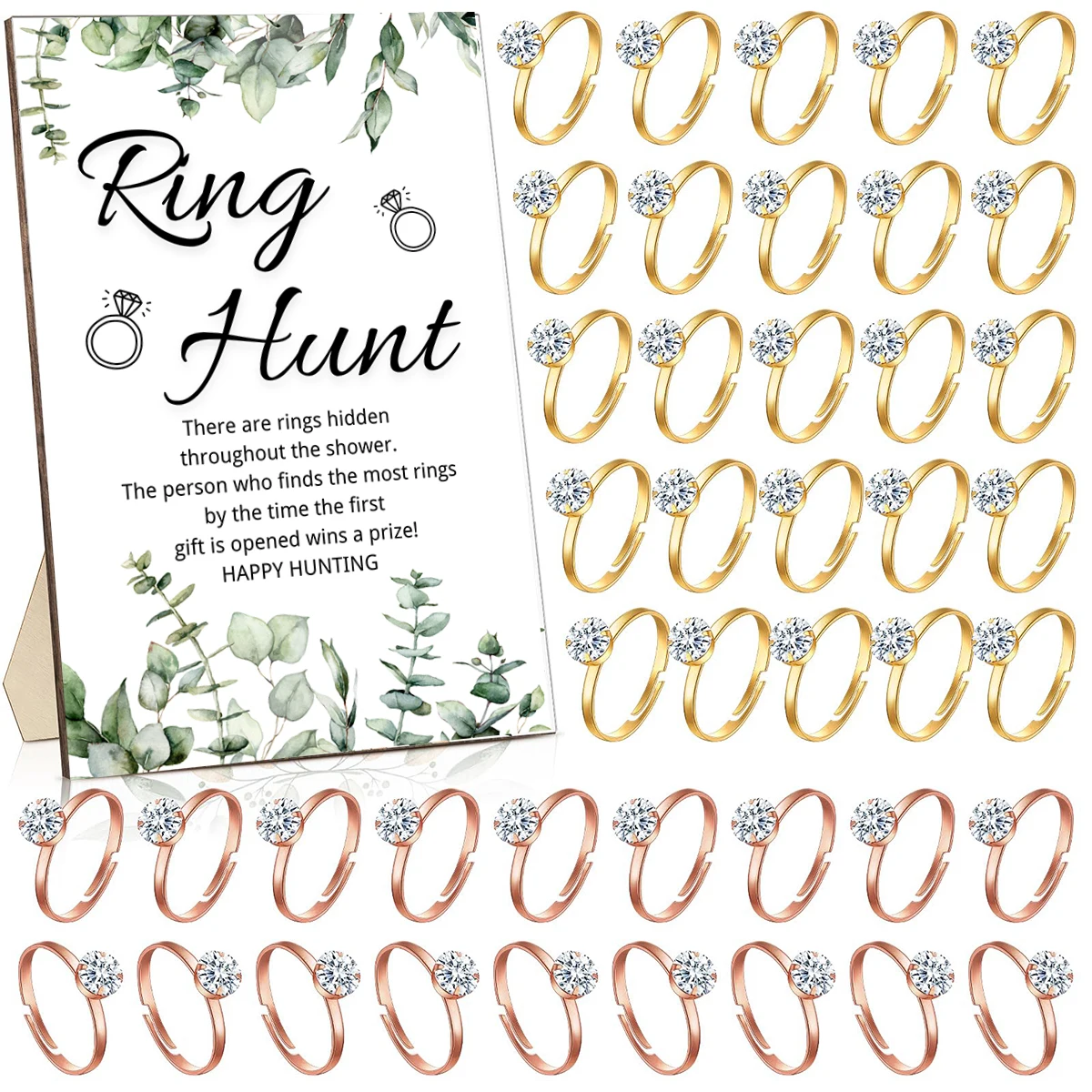 Bridal-Shower-Games-Funny-Ring-Hunt-Games-Wooden-Game-Sign-Fake-Rings ...