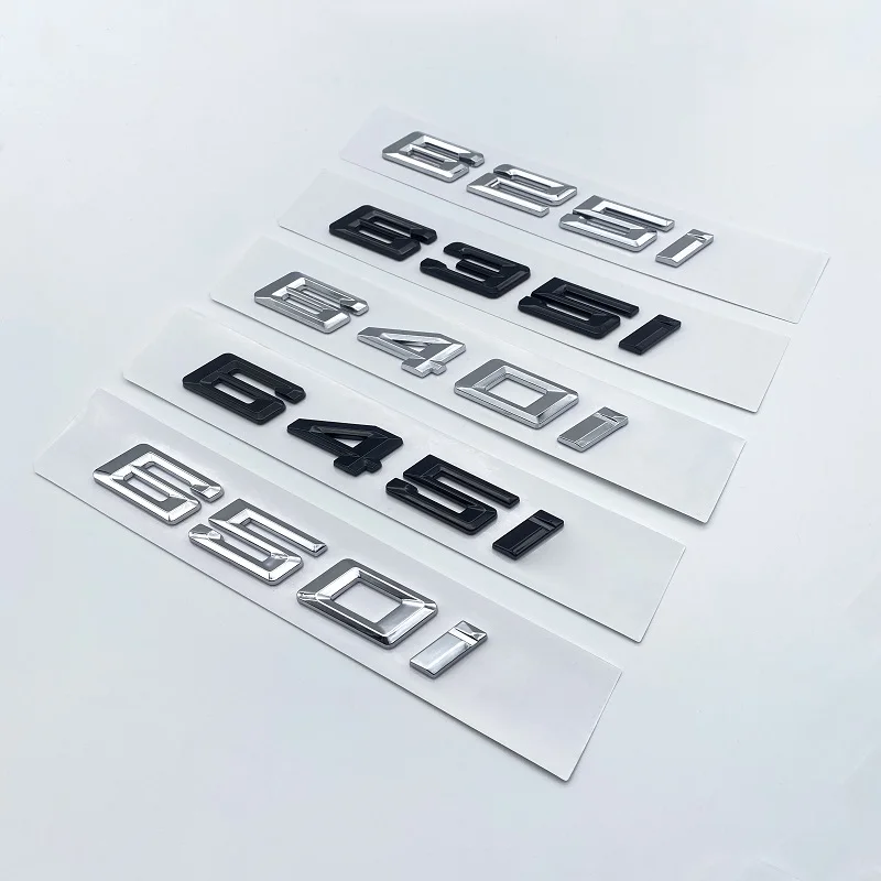 620i 625i 628i 630i 640i 645i Chrome Black Letters Numbers Emblem For 6 ...