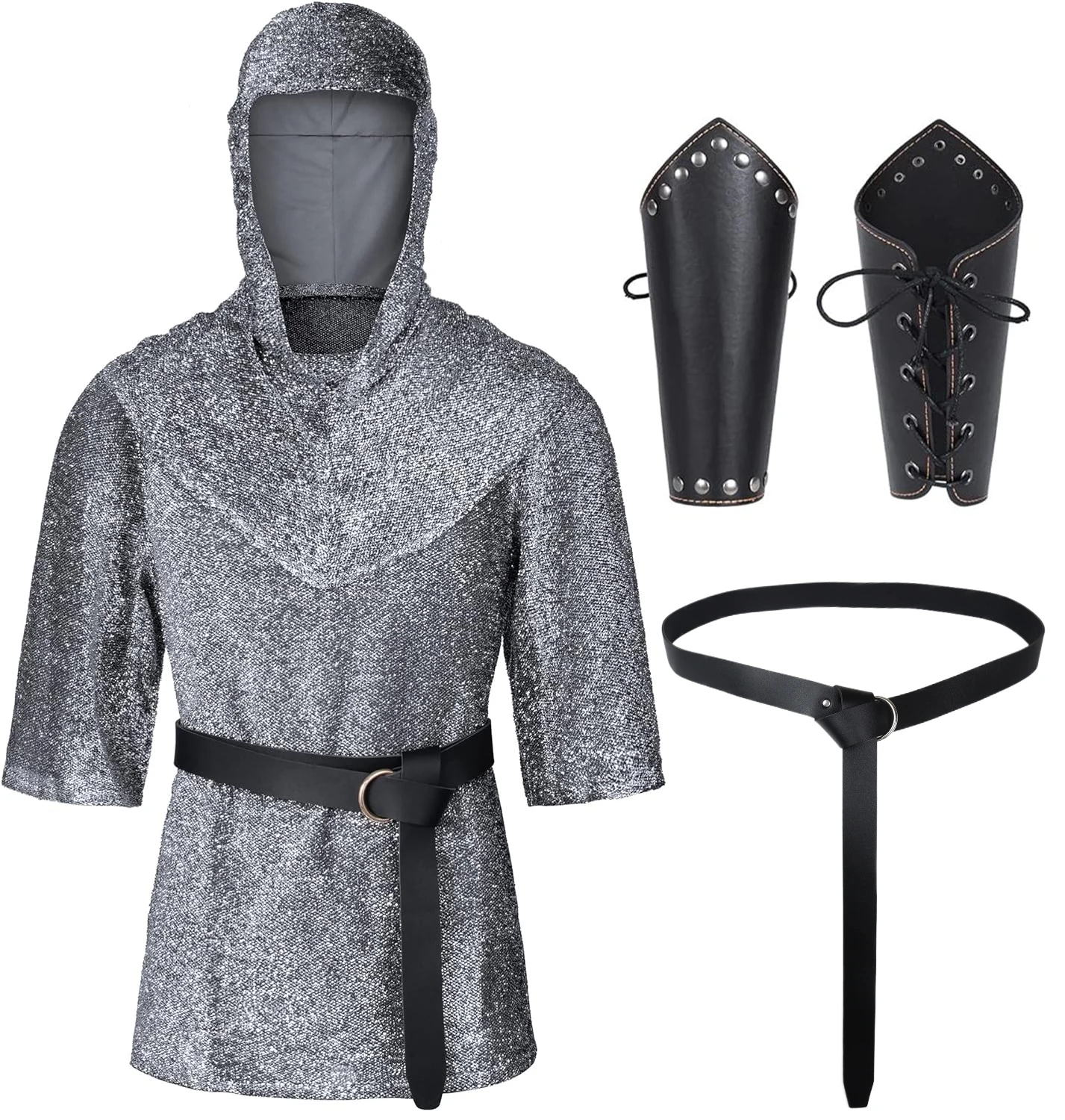Medieval-Knight-Plain-Belt-Plain-Armor-Viking-Warrior-Printed-Rivet-Arm ...